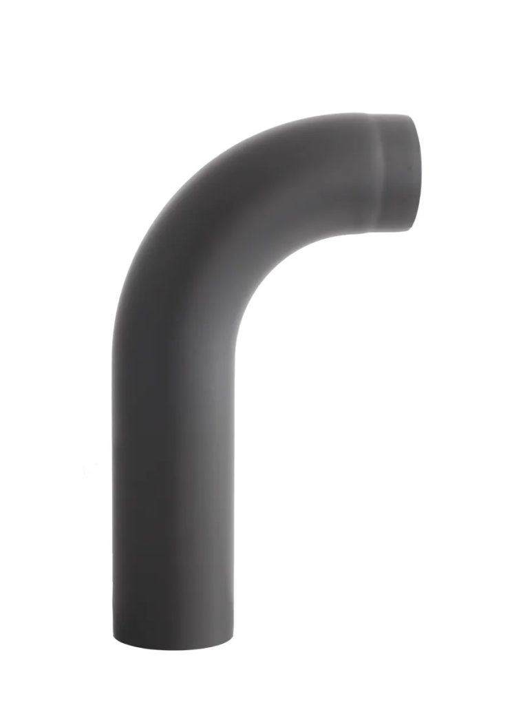 Kolano spalinowe gięte 90° fi 150 wysokie krótkie - Lumar